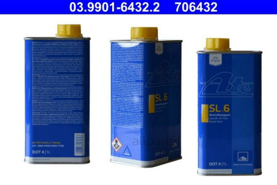 ATE '03990164322 Жидкость тормозная DOT-4 1 л. (SL 6 ) new