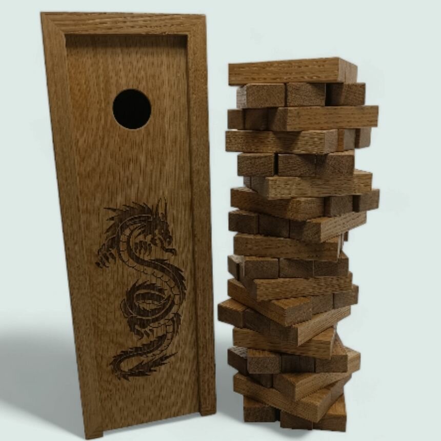 Настольная игра деревянная "Дженга", "Падающая башня Дракона"