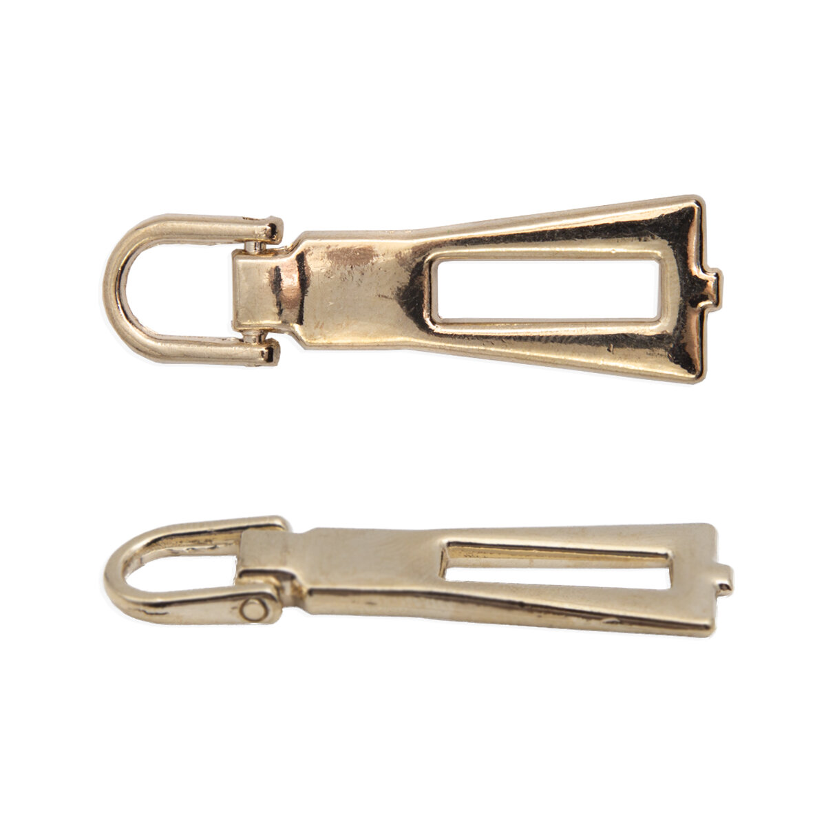 Пуллер для молнии металлический, 12*40 мм, 10 шт, Айрис (золото)