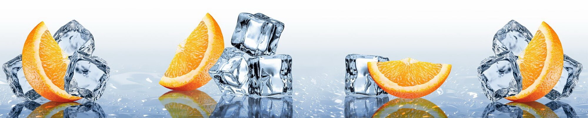 Кухонный фартук/стеновая панель МДФ для кухни 2800*600*6мм "Морозный апельсин"