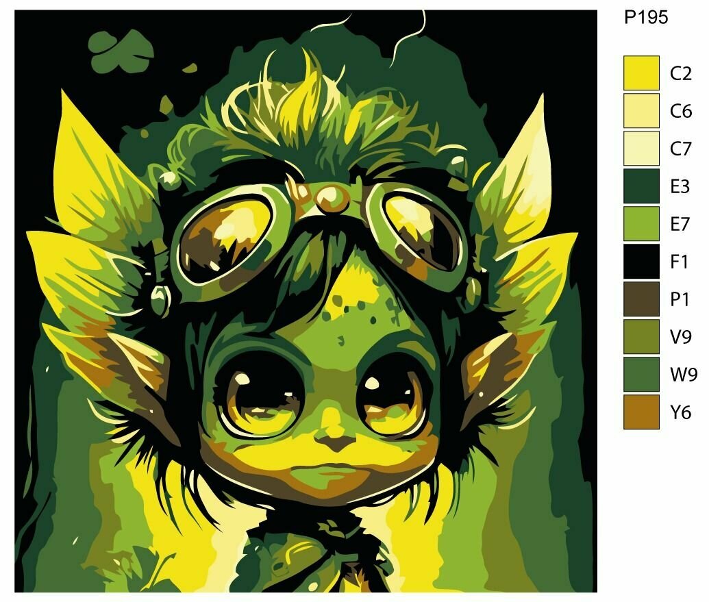 Детская картина по номерам P195 "Эльфы Арт детские. Маленький Эльф" 30x30