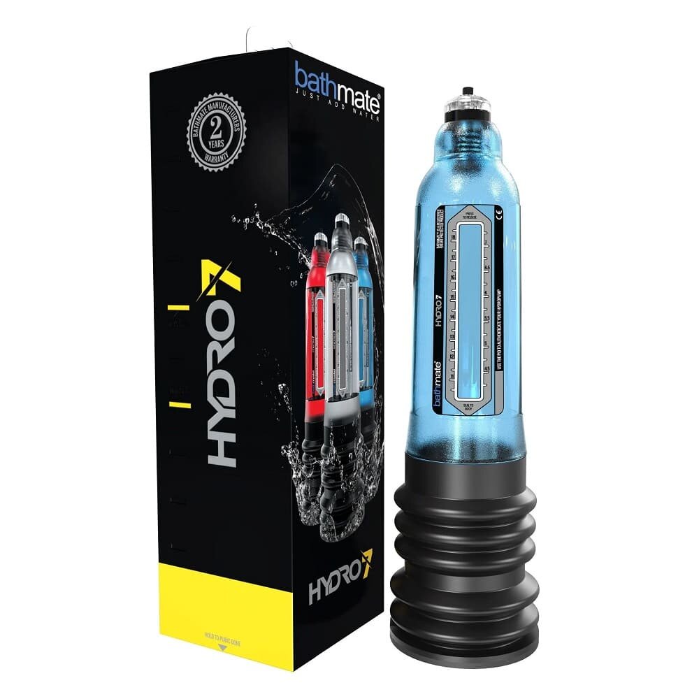 Вакуумая гидропомпа «Bathmate Hydro 7» для увеличения члена синяя