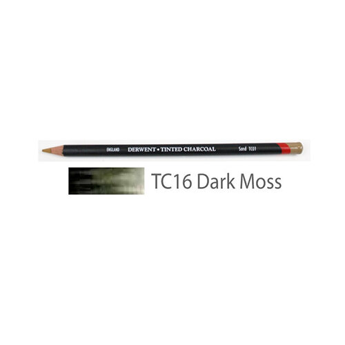 Derwent Tinted Charcoal TC16 Moss Green Dark карандаш угольный, серия 2301680-YK06 1шт