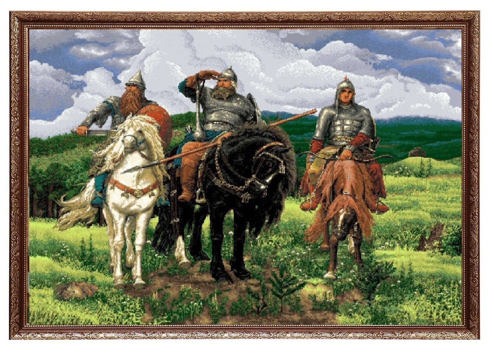 Гобеленовая картина "Три богатыря" 50х80