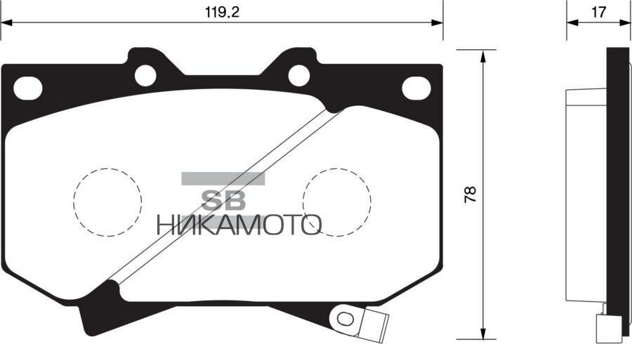 SANGSIN BRAKE SP1422 Колодки TOYOTA LC 100 (1998-2007) передние