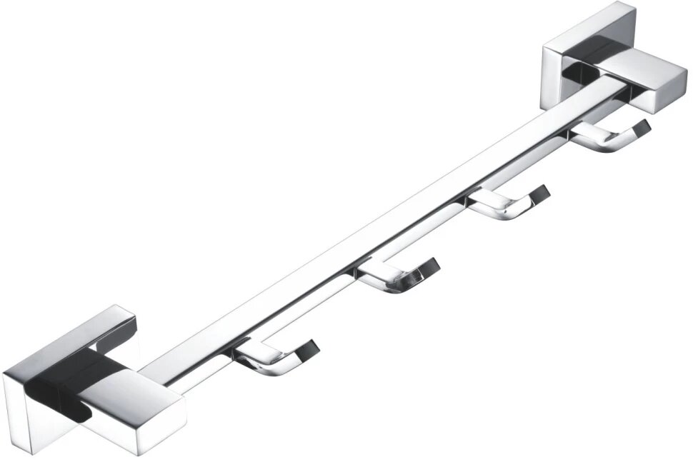 Планка с крючками Shevanik SG5641 для ванны, хром