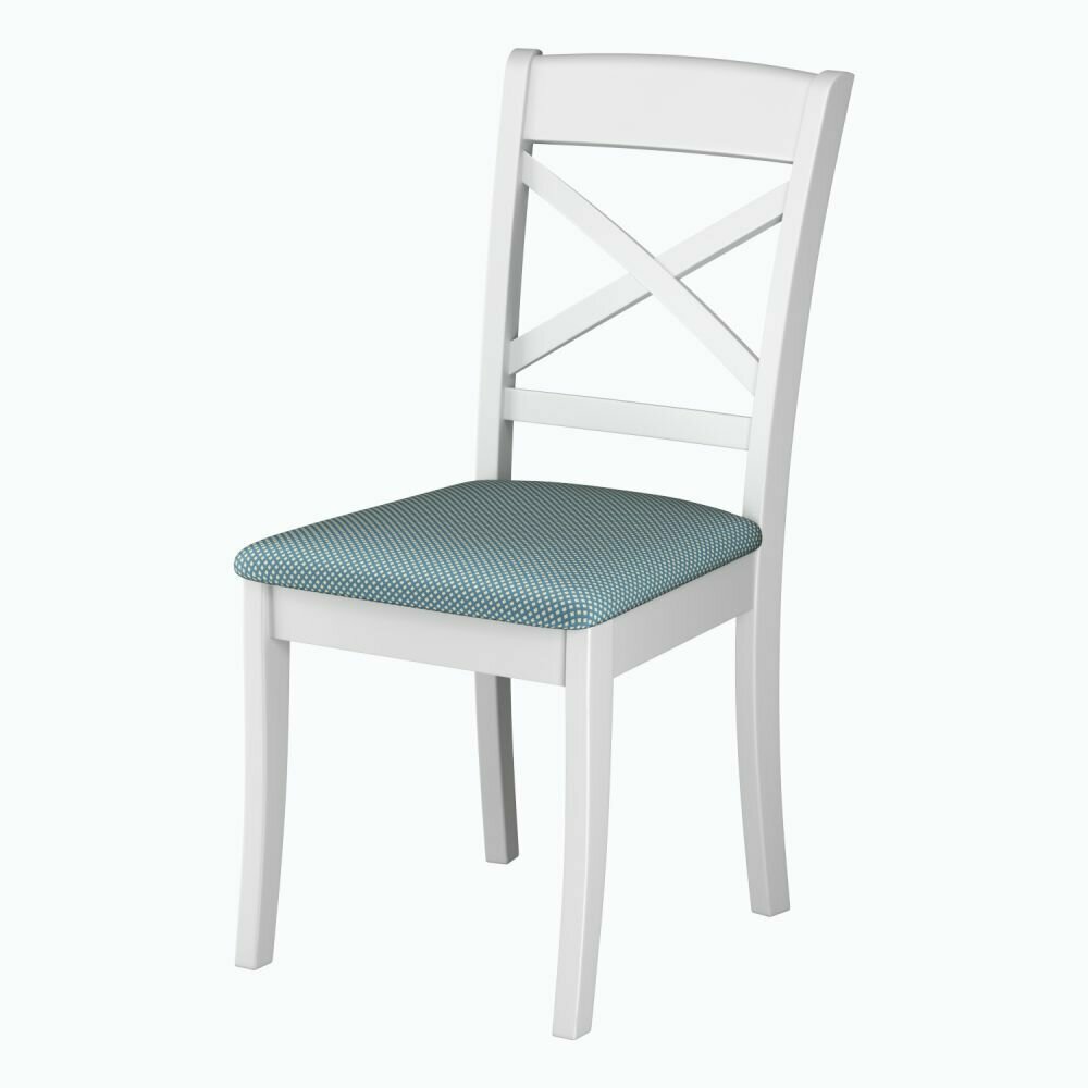 Стул деревянный бетти для кухни, столовой, гостиной, эмаль белая, синий