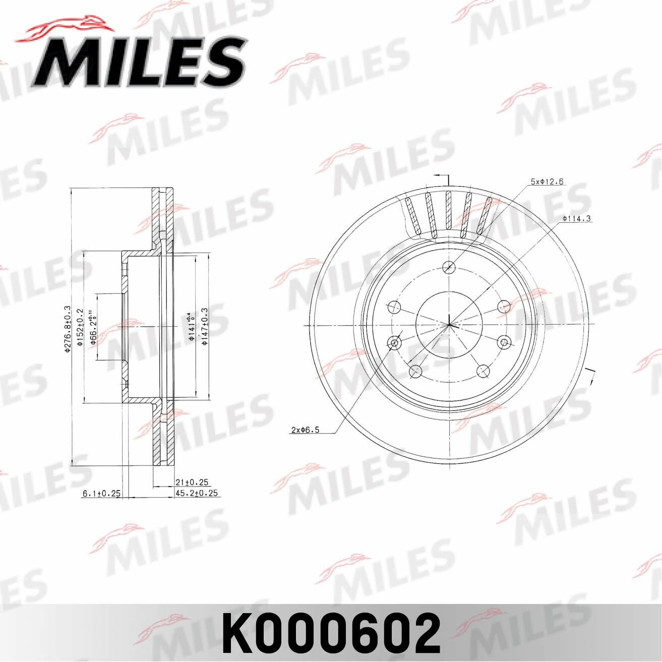 Диск тормозной передний вентилируемый, 2 шт для Ленд Ровер Фрилендер 1 арт K000602