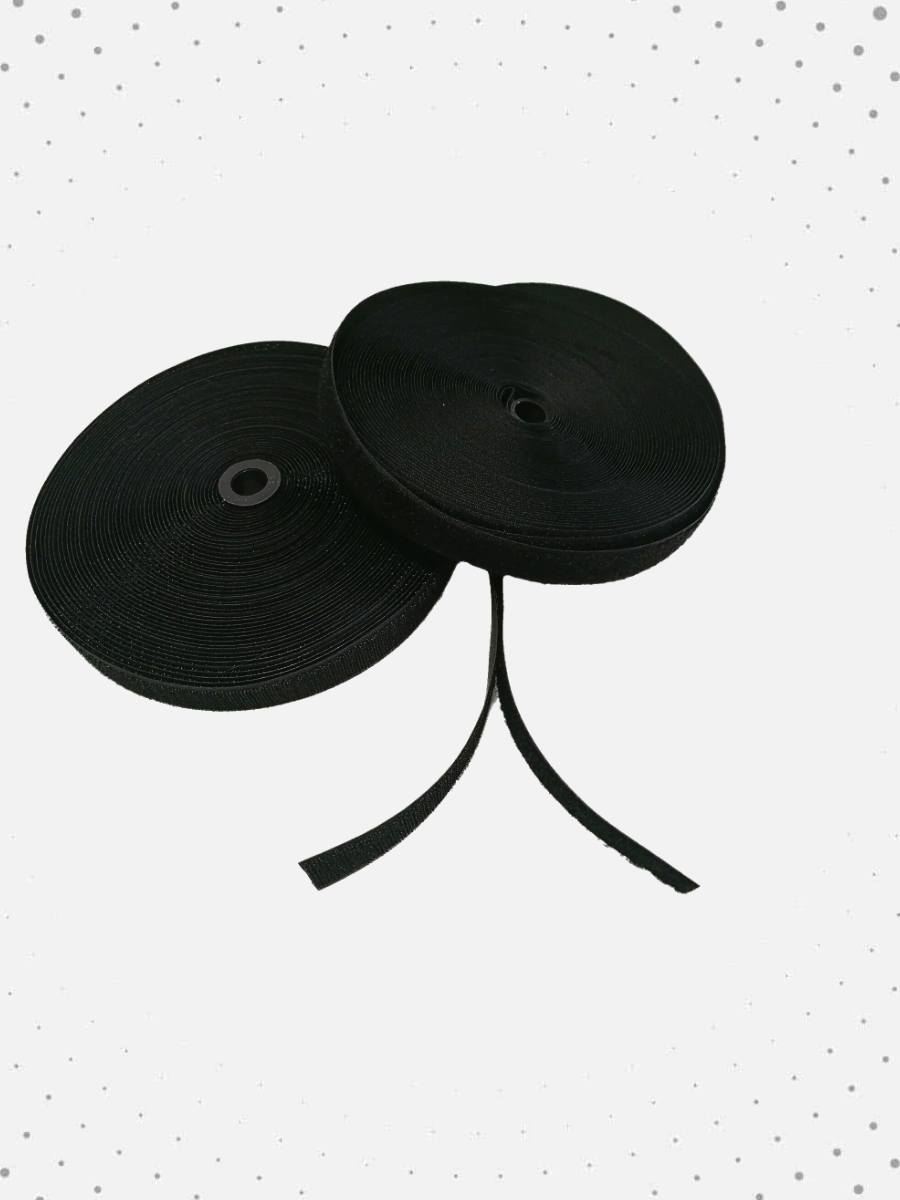 Лента контактная (липучка) 25 мм*3 м (черная)