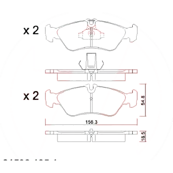 ZIMMERMANN 21592.185.1 (0024204020 / 0024206020 / 0044202720) колодки зад mer Sprinter (Спринтер) bm902 / 903 / VW lt 96-
