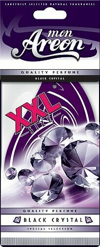Ароматизатор на зеркало Areon Mon XXL Black Crystal черный кристалл