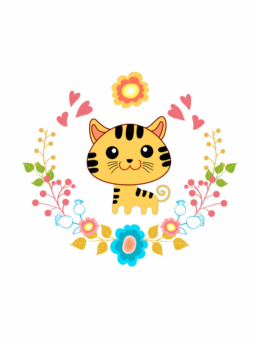 Термонаклейка на одежду "Котик 1"