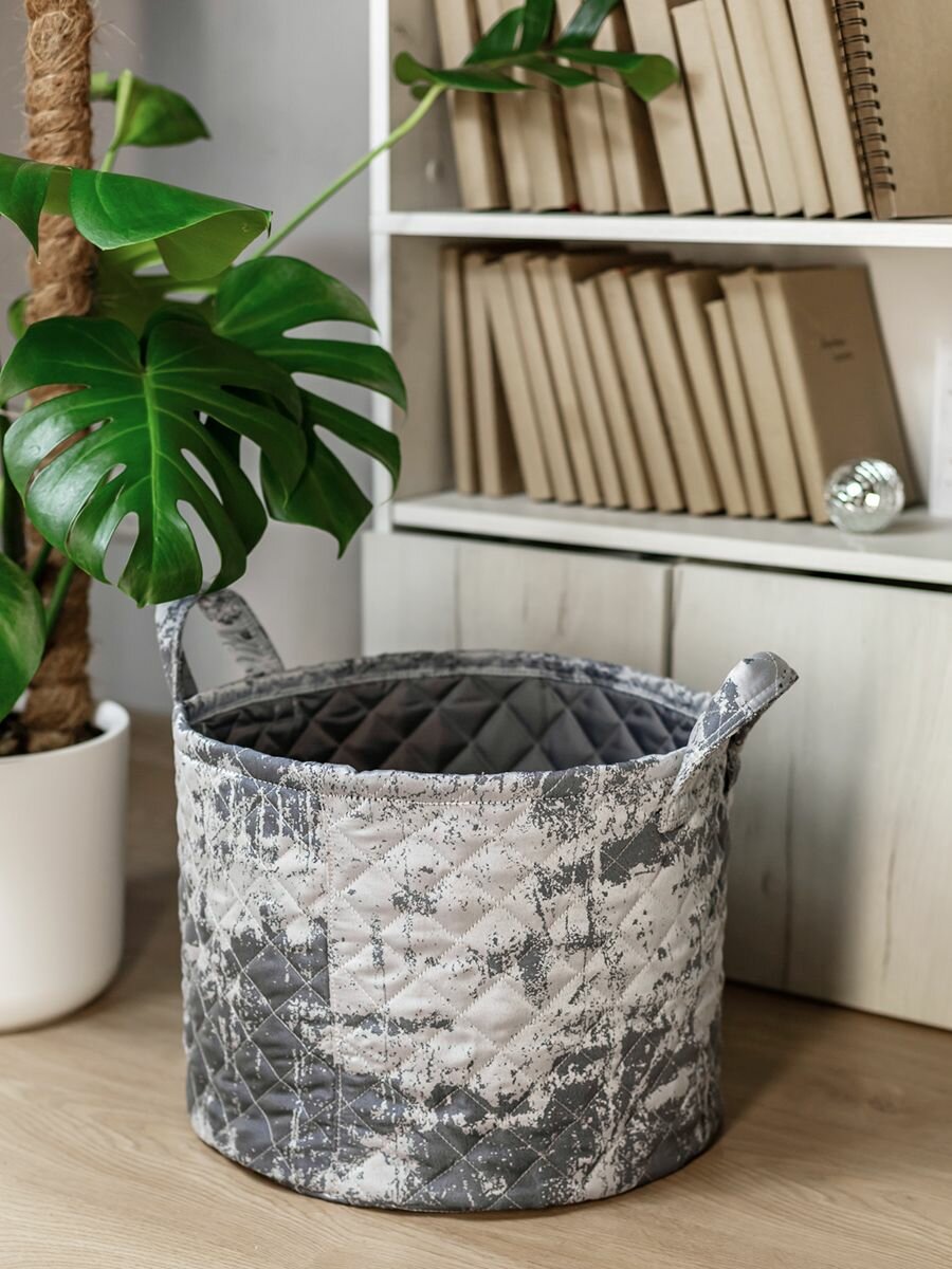 Корзина для хранения органайзер для вещей белья игрушек тканевая Old Time 35x30