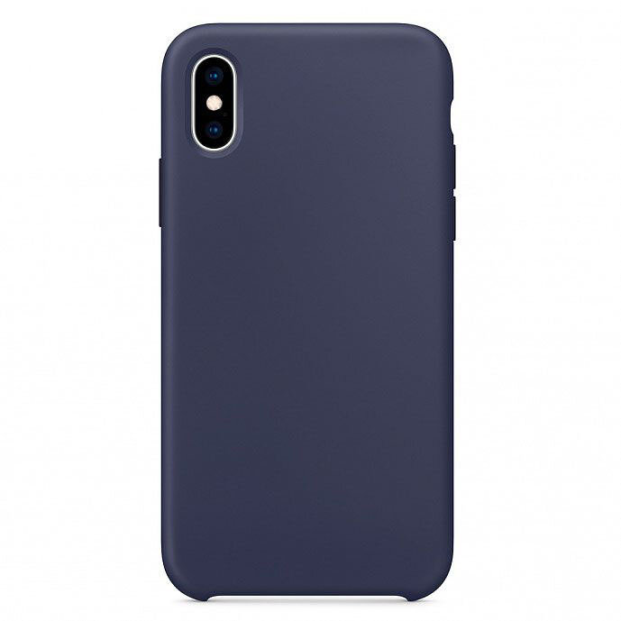 Чехол для iPhone XS Max, G-Net Silicon Case, темно-синий