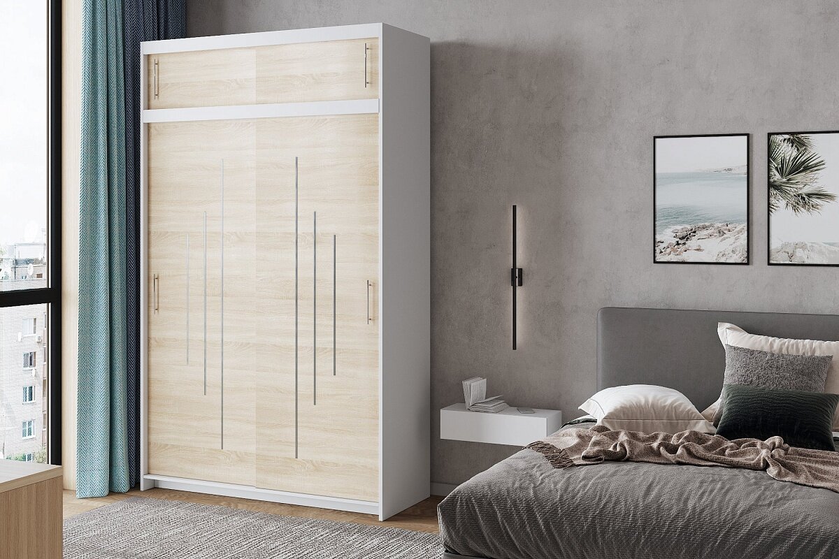 Шкаф-купе МебельЛэнд24 Валмиера - 2А 100x60x270 для одежды двухдверный