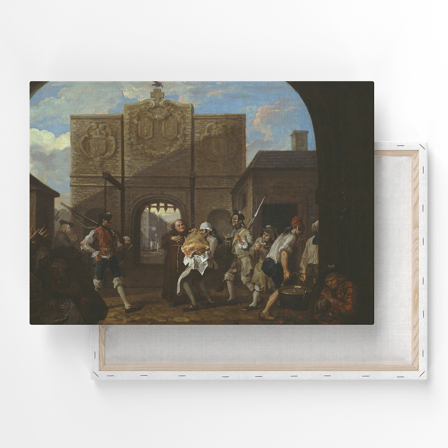 Картина на холсте, репродукция / Уильям Хогарт - O the Roast Beef of Old England / Размер 60 x 80 см