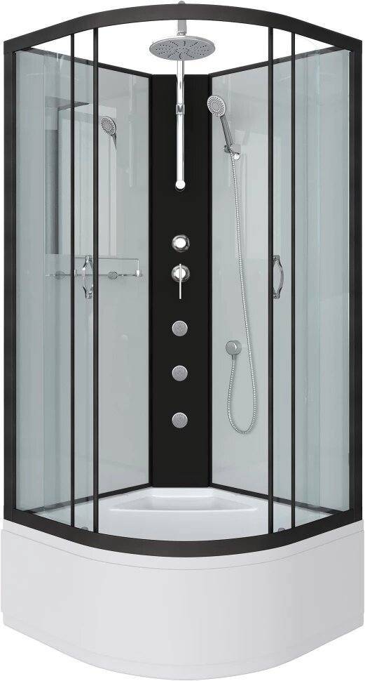 Душевая кабина 90x90x240 см Niagara NG-6708-14BKTG прозрачное