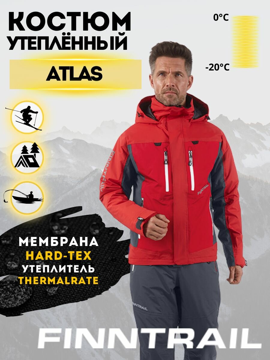 Мембранный костюм влагонепроницаемый Finntrail Atlas 3440 Red_N Размер 2XL