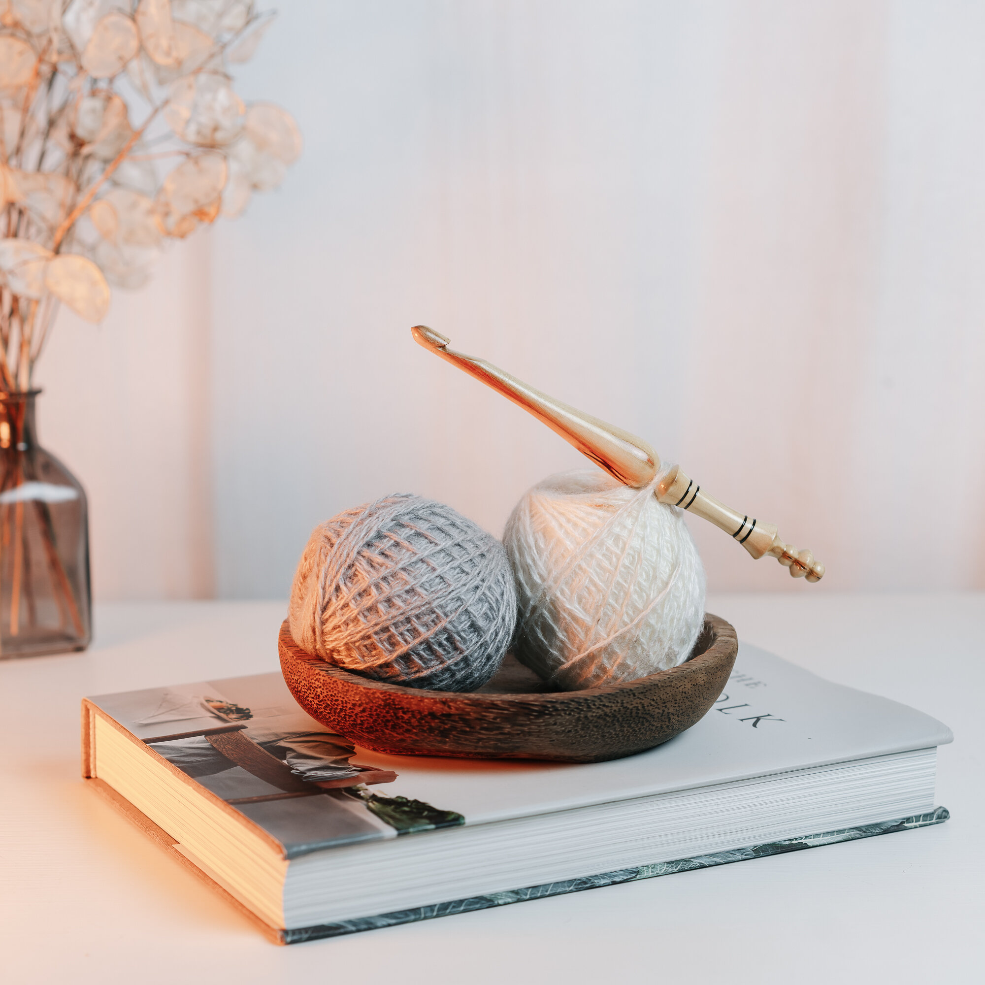 Деревянный крючок для вязания из древесины клена 8.0 мм. K318