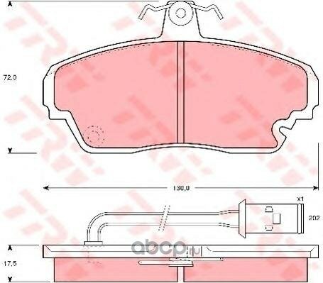 Колодки передние газ 2705/3221/3302 honda legend/rover 800/gaz gazelle trw gdb851