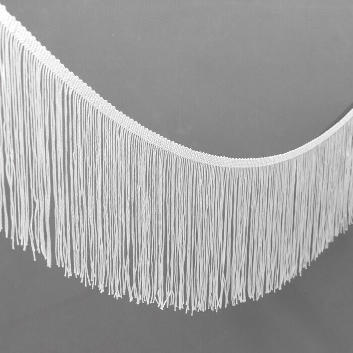 Тесьма декоративная Бахрома , 15 см, 5 0,5 м, цвет белый