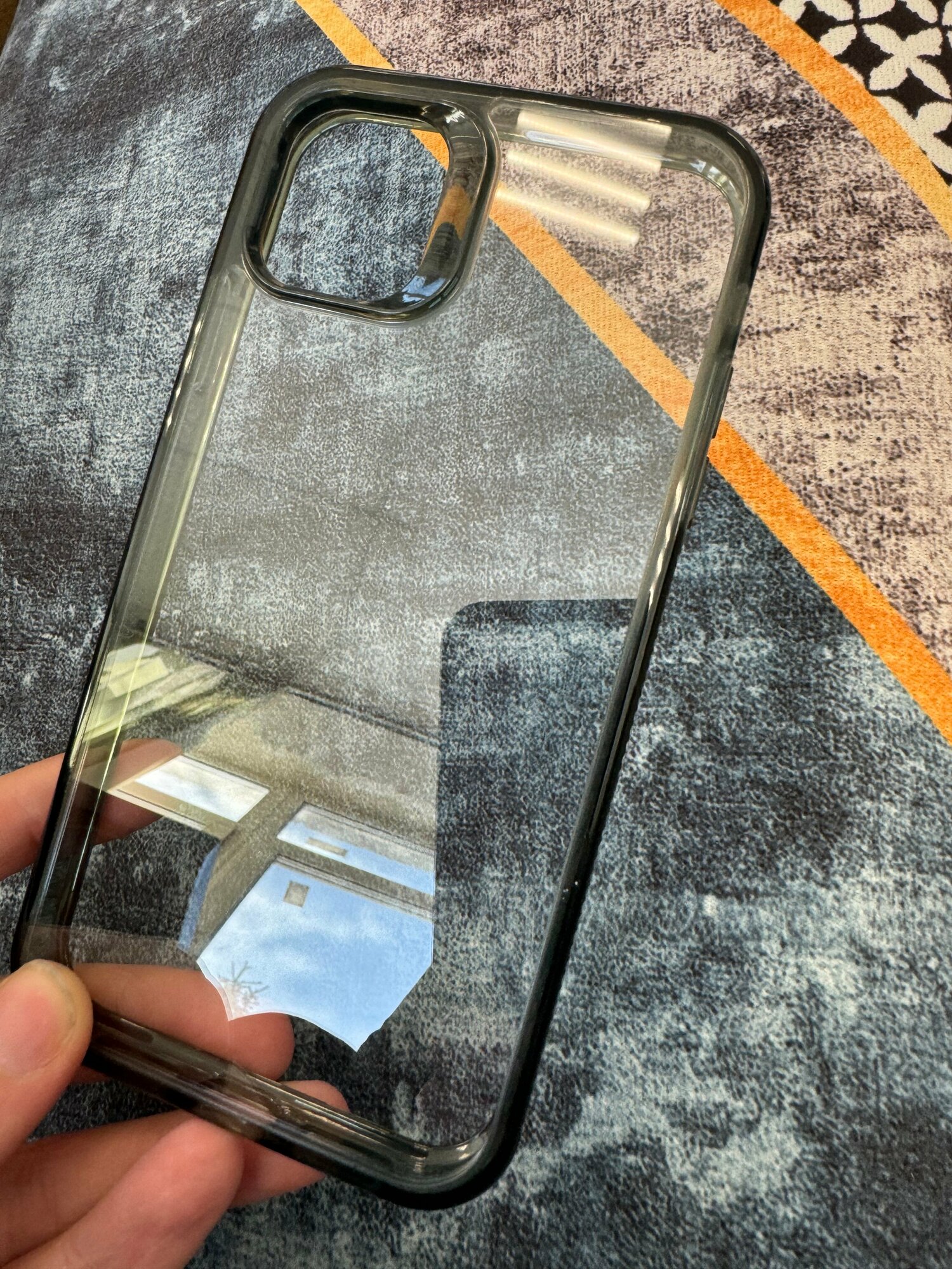 Чехол MyPads Asec для iPhone 12 /12 Pro тонкая пластиковая крышка прозрачная полная окантовка черный MyPads