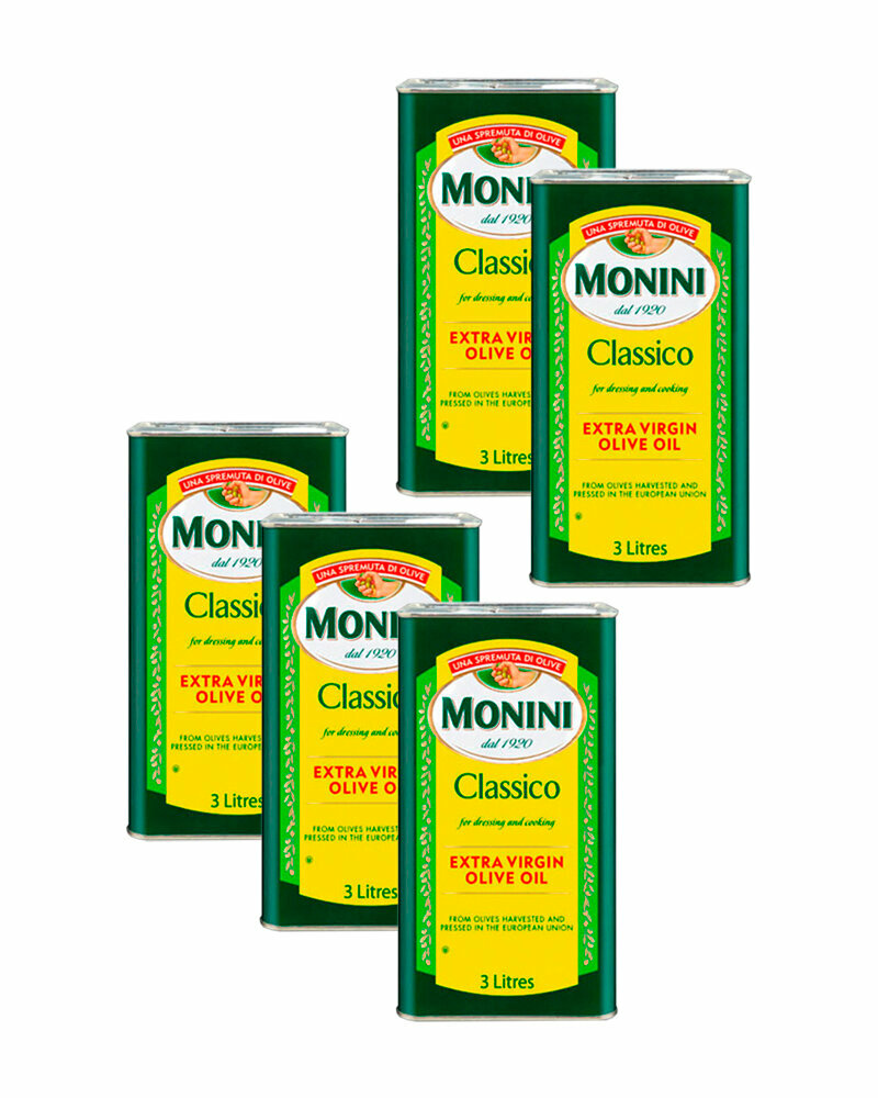 Масло оливковое Monini Экстра Вирджин Классико 3 л.- 5 шт