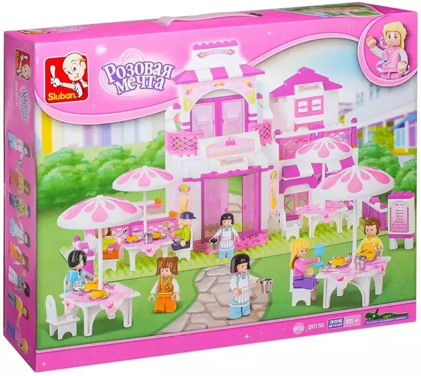 Конструктор "Розовая мечта. Ресторан" 306 деталей SLUBAN M38-B0150