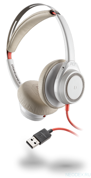 Plantronics BlackWire 7225 проводная гарнитура с активным шумоподавлением (USB-A), белая (211154-01)