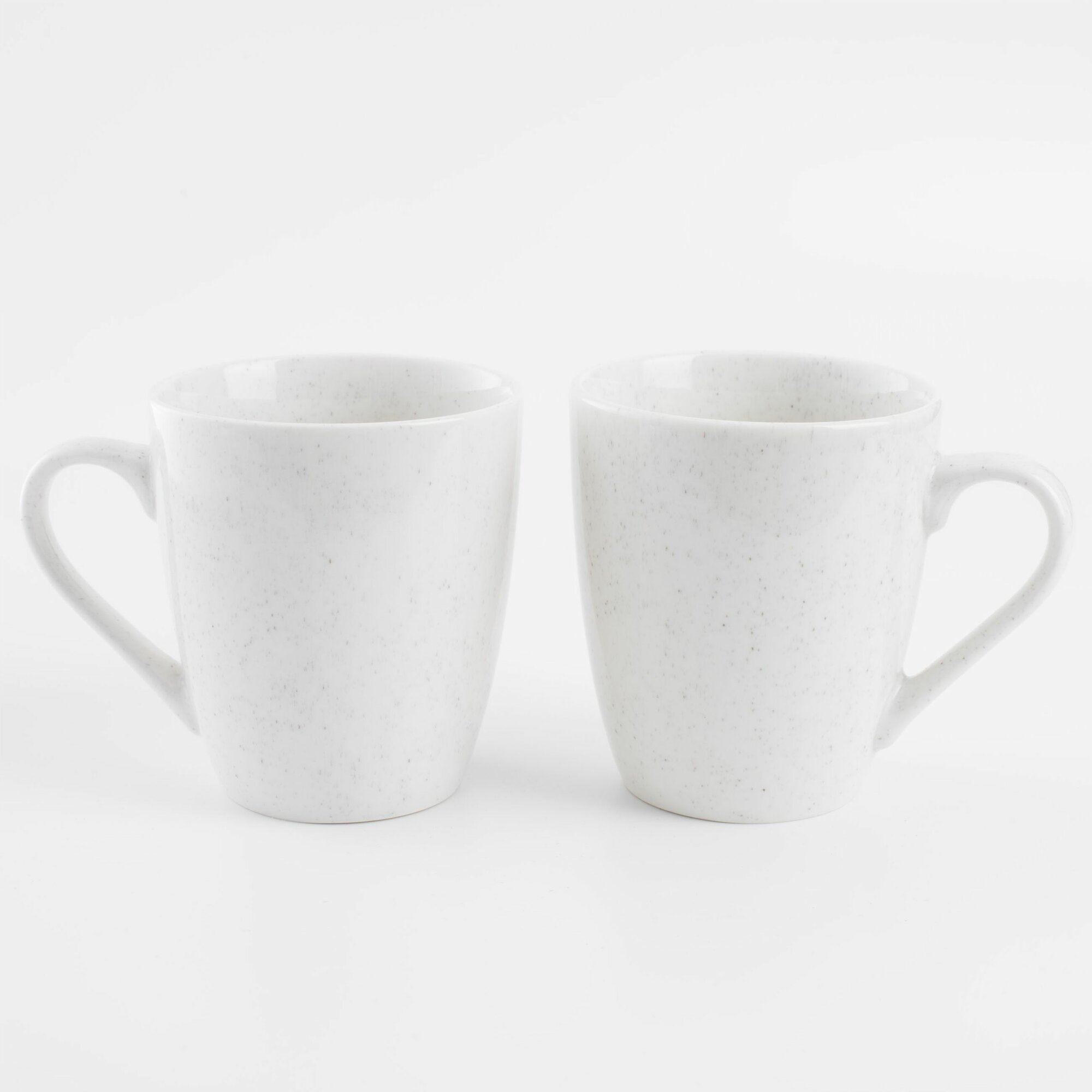 Кружка, 350 мл, 2 шт, фарфор Р, молочная, в крапинку, Latio