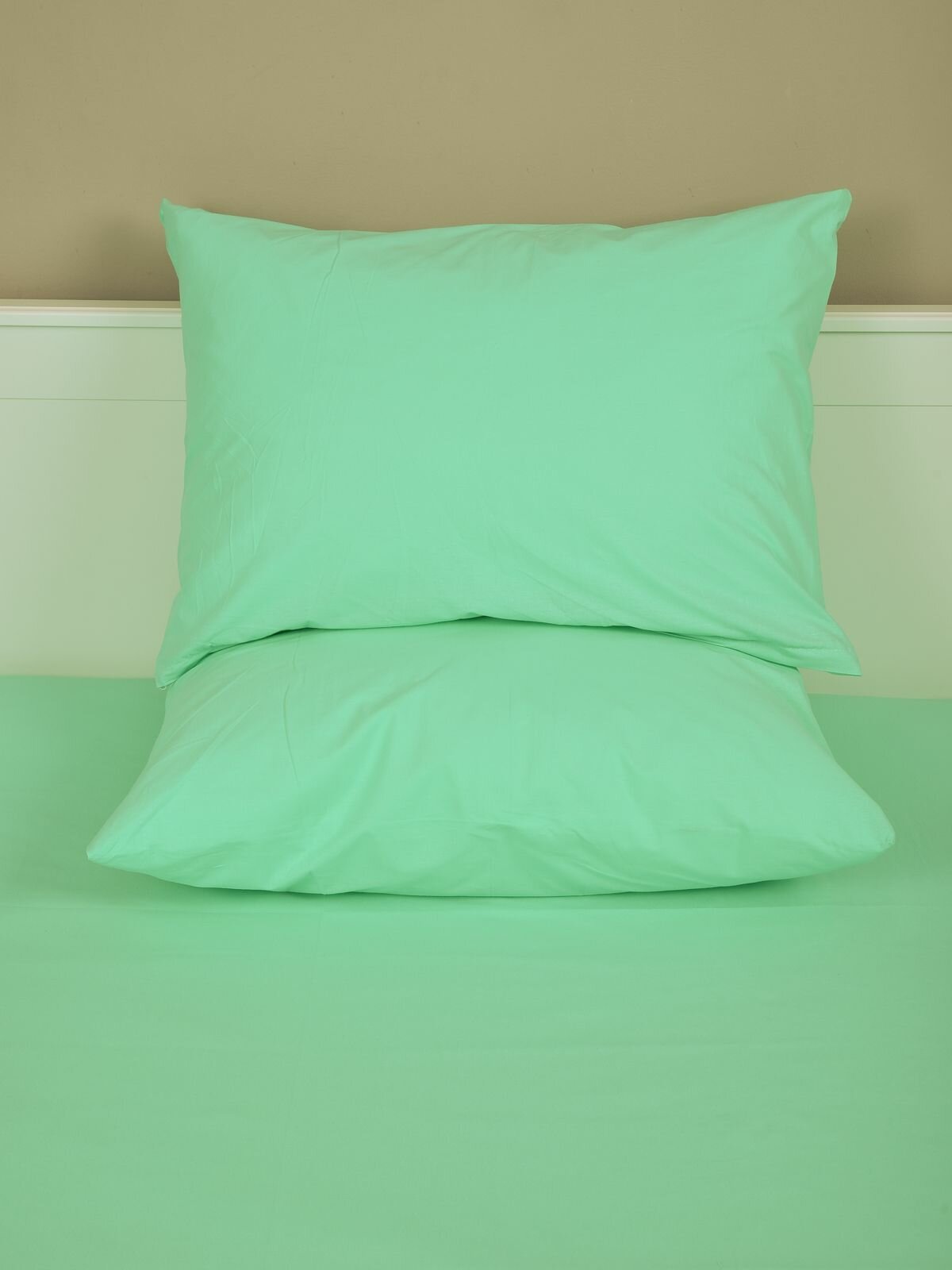 Наволочки 50х70 (2шт) на молнии поплин однотонные, хлопок 100%, интетекс