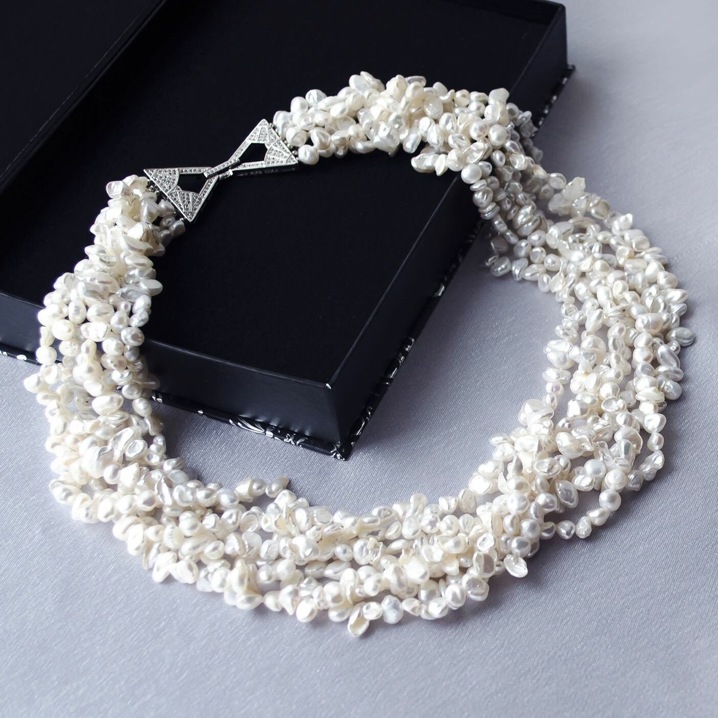 Колье, жемчуг барочный