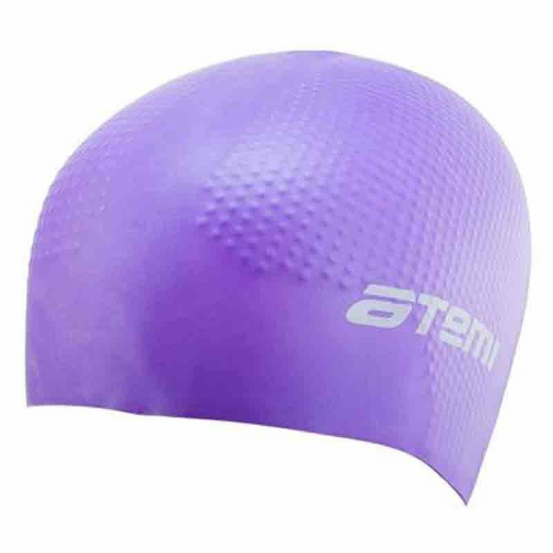 Шапочка для плавания Atemi, силикон (массаж.), сиреневая, DC504
