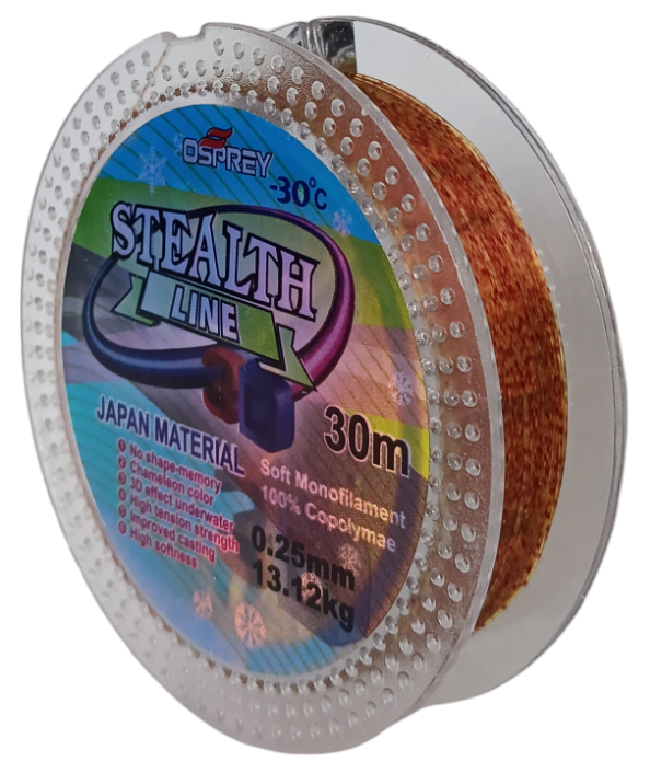 Монофильная леска хамелеон OSPREY STEALTH Line 3D, 0.25 мм, 30 метров