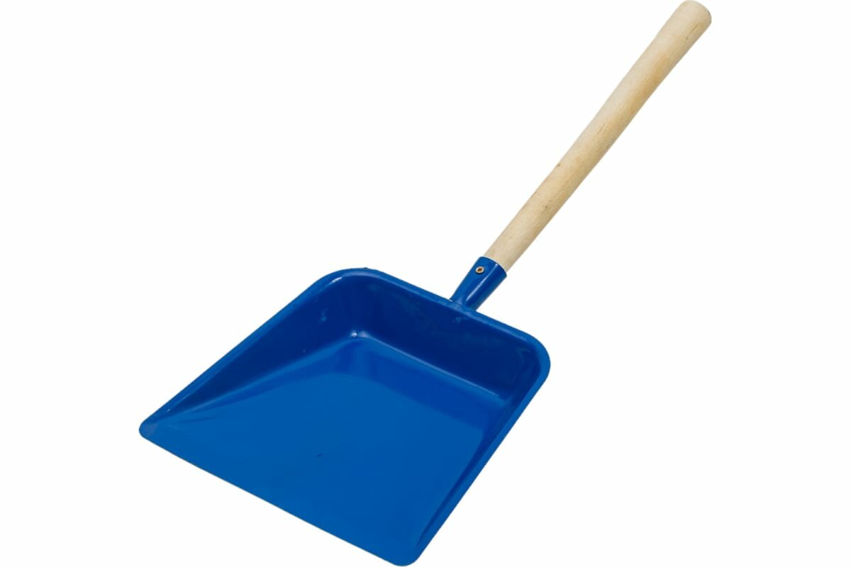 FORT совок для мусора металлический с деревянной ручкой, бытовой уборочный инструмент