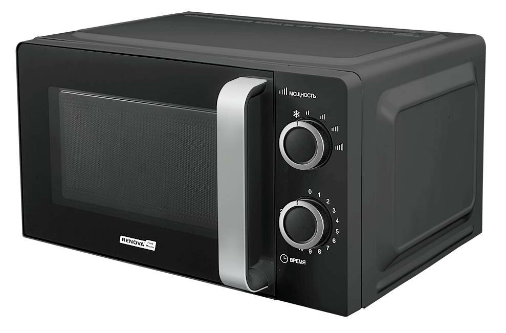 СВЧ Renova MMS-20B1 (черная, 20 л, таймер, разморозка)