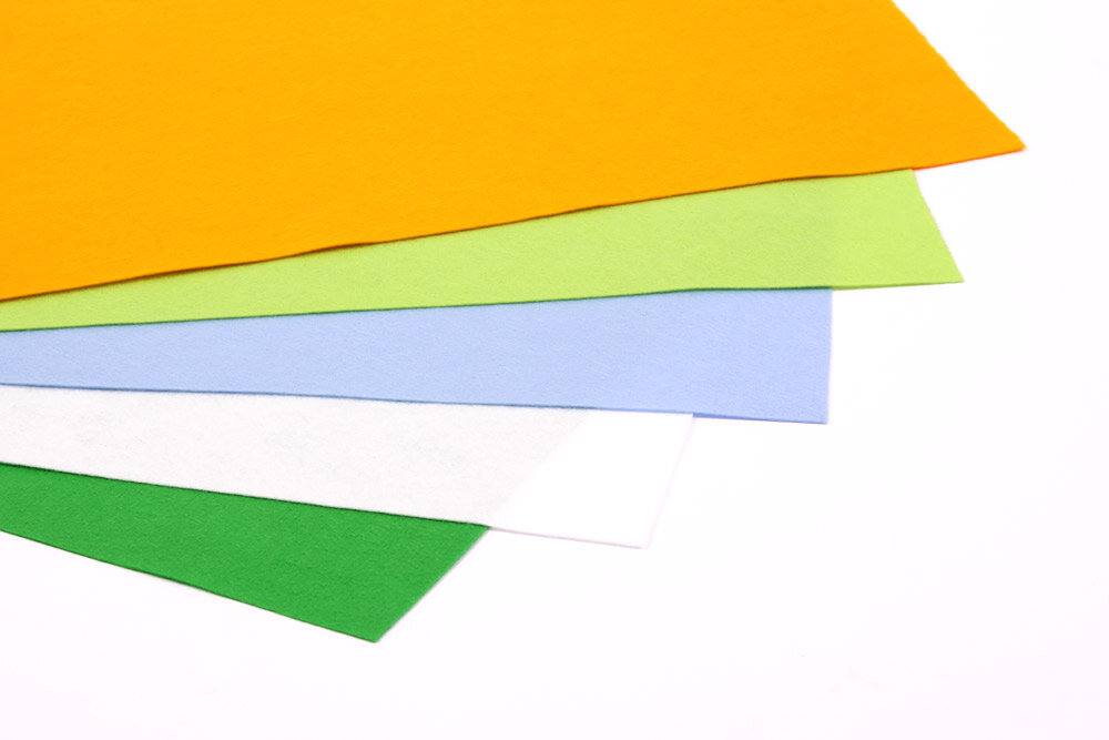 Фетр Gamma TS 100-NE38 декоративный 0.5 мм листы 20×30 см набор 5 шт для рукоделия цвет ассорти №2