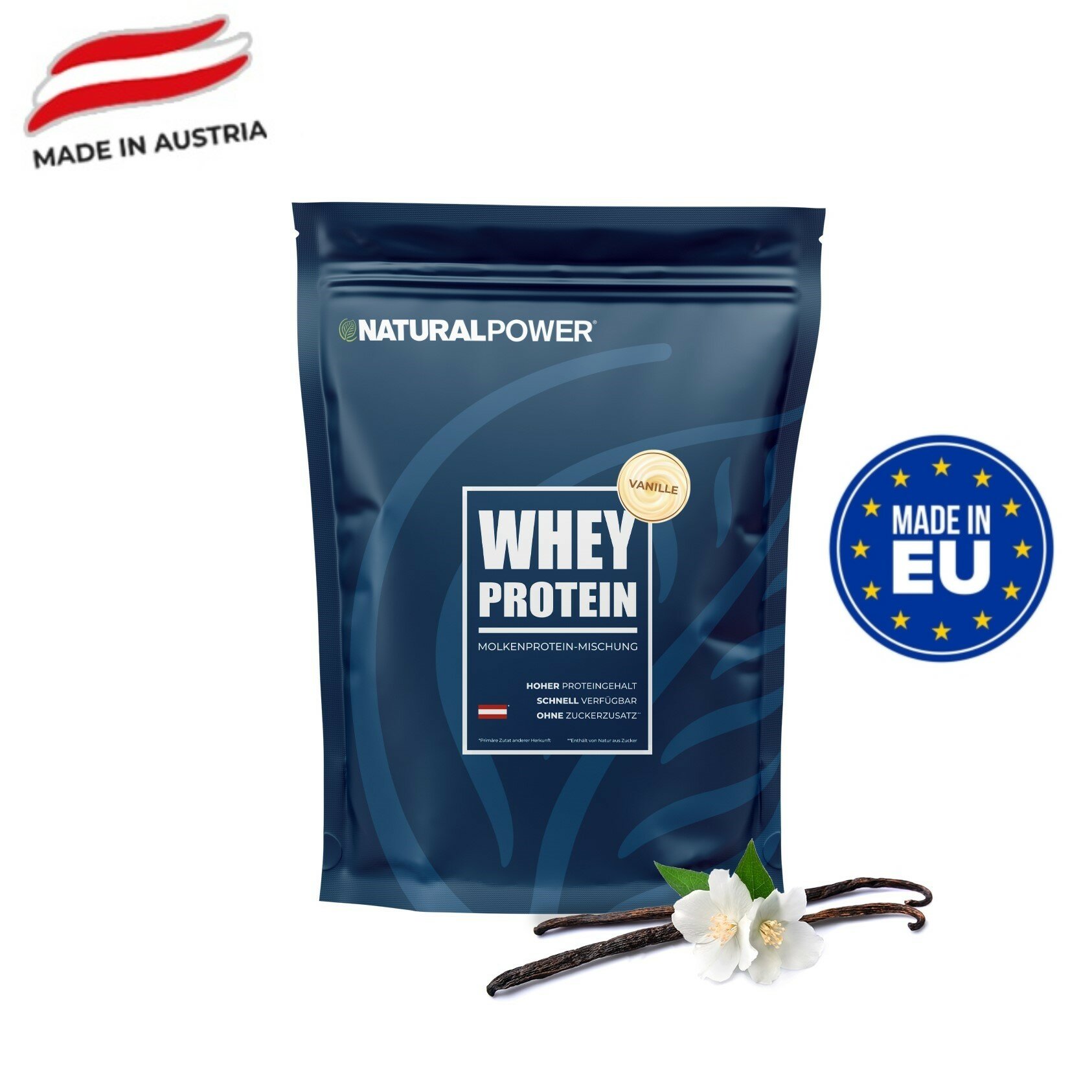 Сывороточный протеин Natural power 500 гр Ваниль, Австрия