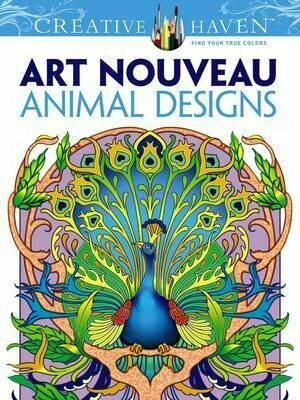 Noble, Marty "Creative Haven Art Nouveau Animal Designs Coloring Book"
