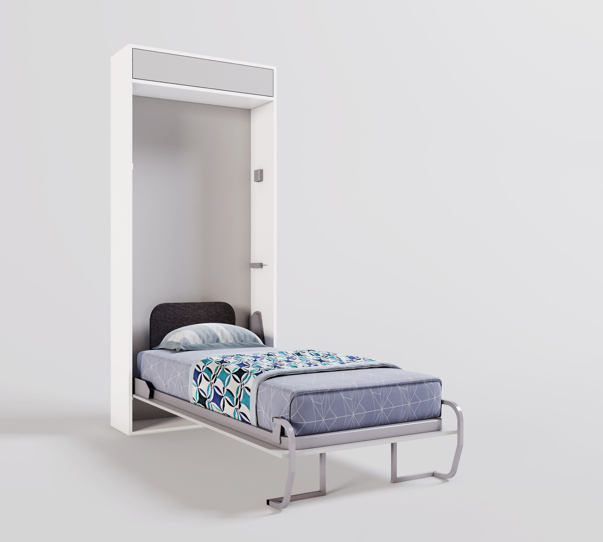 Шкаф кровать-трансформер с изголовьем Ergoroom Летто 900 с антресолью Тренд