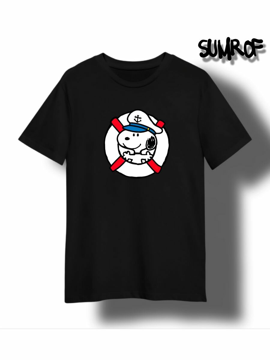 Футболка собака снупи моряк