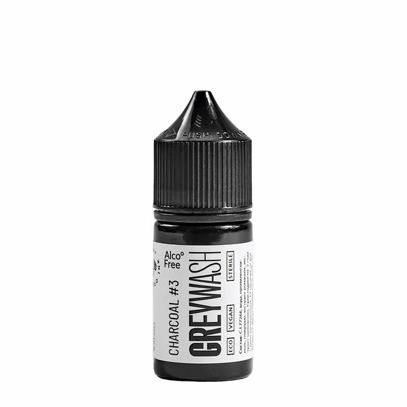 Краска для тату черная GREYWASH CHARCOAL #3 GALLERY TATTOO INK, 30мл