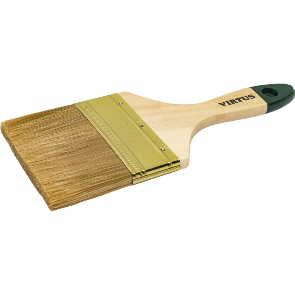 Малярная плоская кисть VIRTUS Standard смешанная щетина, 100 мм 001005100