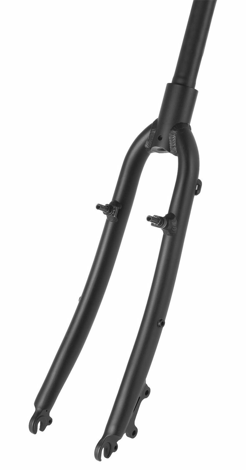 Вилка жесткая 28-29, v-brake и дисковый тормоз, 1 1/8" безрезьбовая.