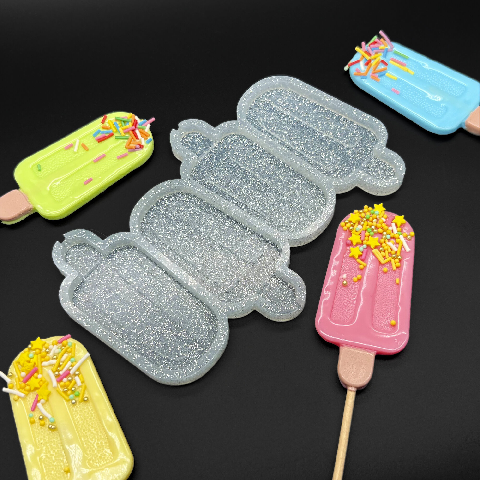 Силиконовая форма молд для леденцов и шоколада "Эскимо"