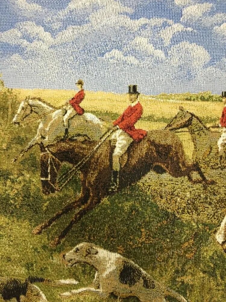 Панно гобеленовое на стену "Охота с собаками", 110х70 см / Гобелен