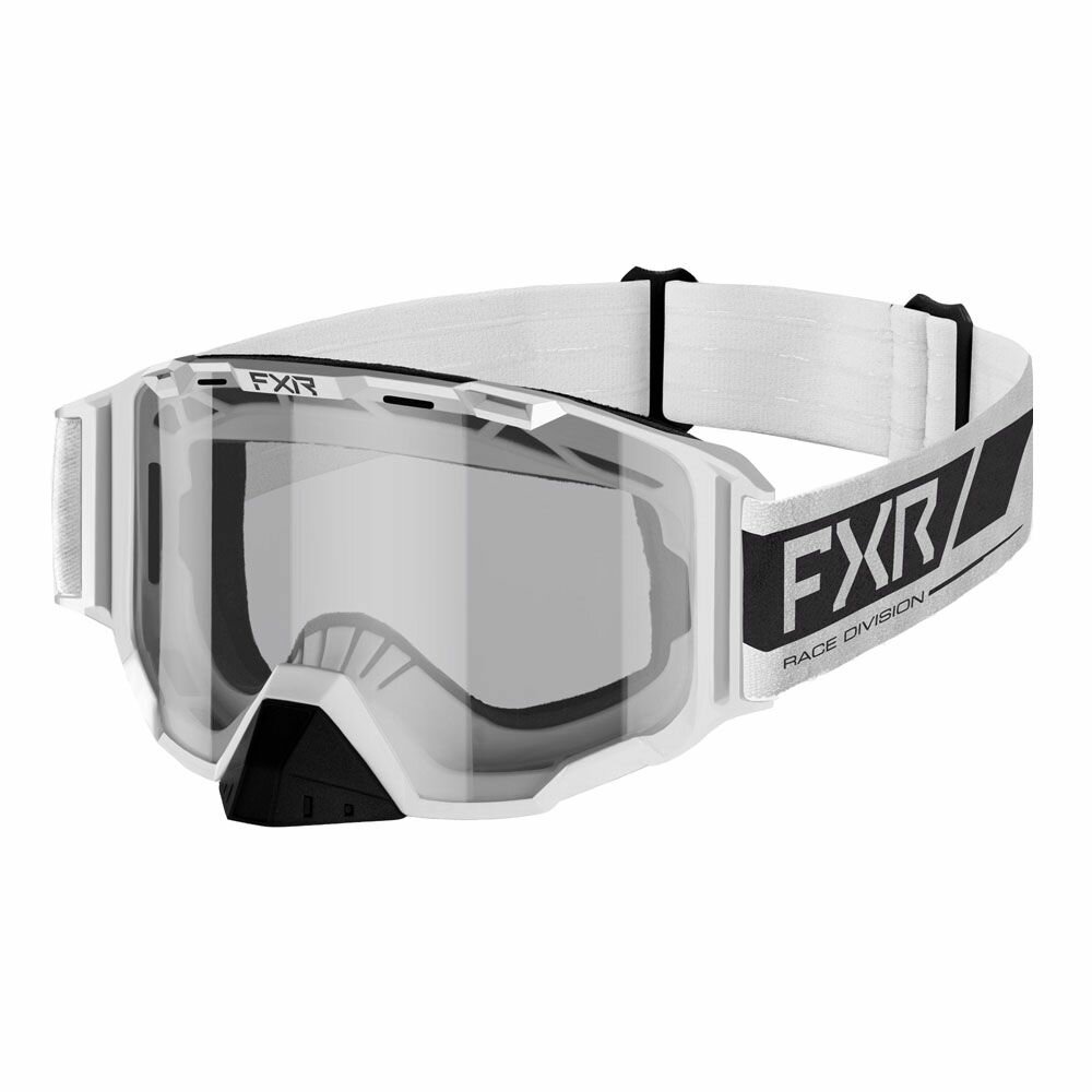Очки снегоходные FXR Maverick Clear, двойная линза, без подогрева, White