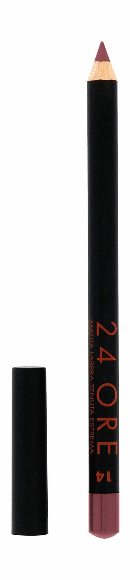 DEBORAH MILANO Карандаш для губ стойкий 24 Ore Long Lasting Lip Pencil, 1,5 г, 14 Серо-нюдовый