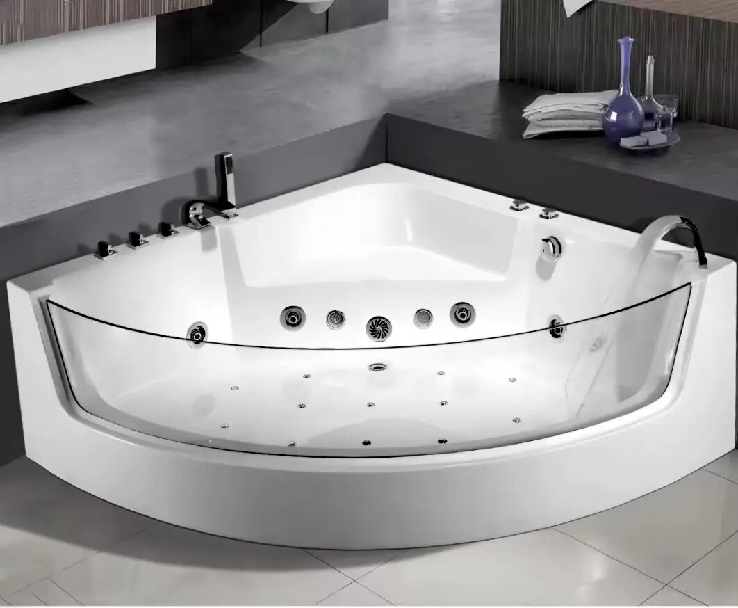 Ванна акриловая с гидромассажем CeruttiSpa С-401А 150x150 с гидромассажем белая