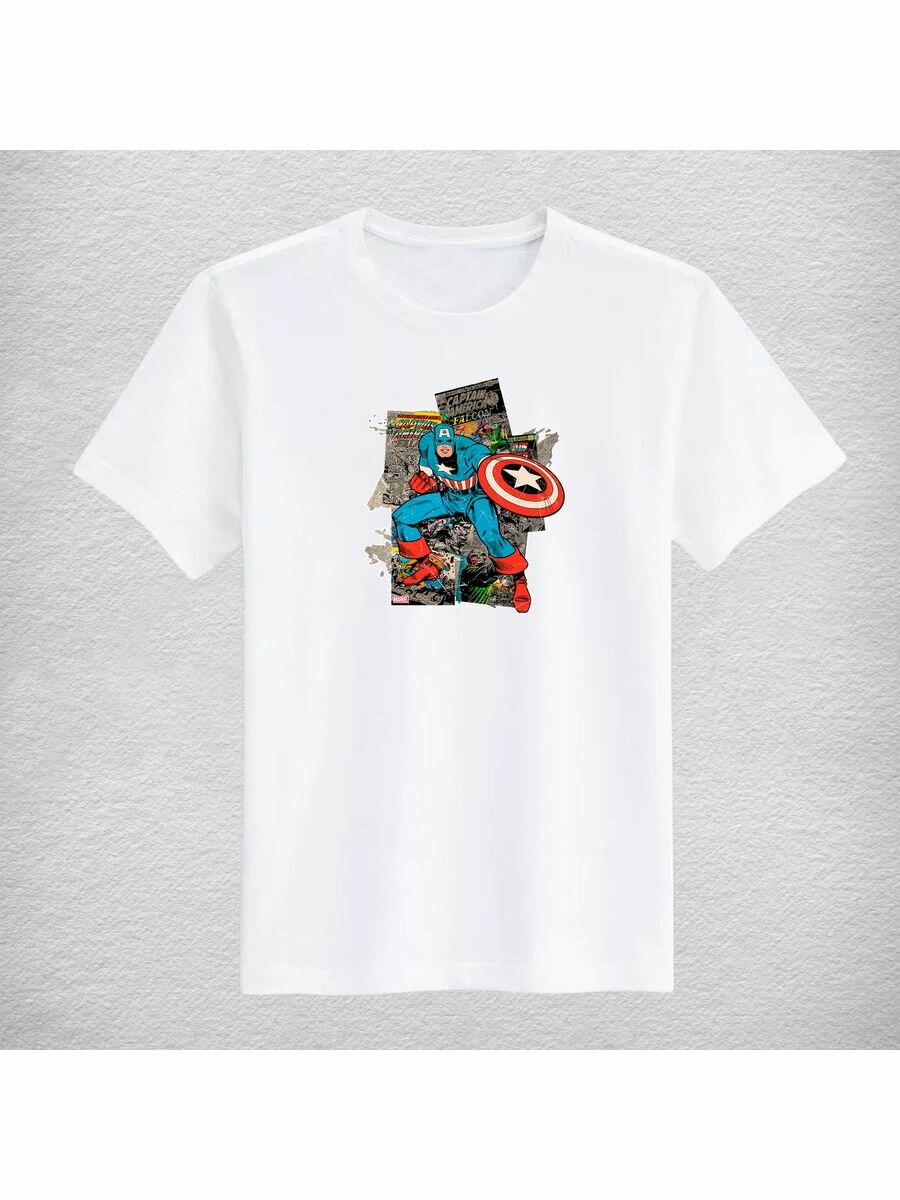 Футболка капитан америка марвел ретро